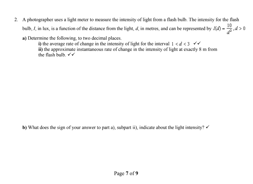 Solved 2. A photographer uses a light meter to measure the | Chegg.com