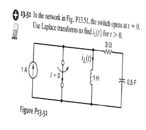 Solved 413.51 In the network in Fig. Pl3.5l, the switch | Chegg.com