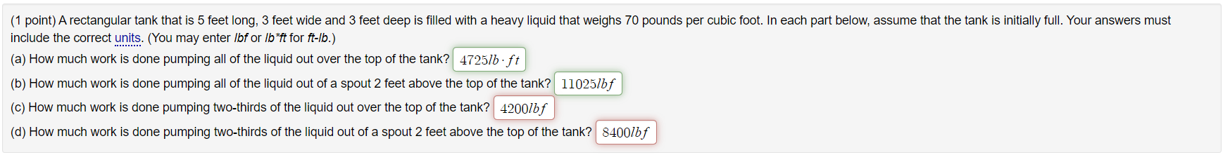 include the correct units. (You may enter lbf or | Chegg.com
