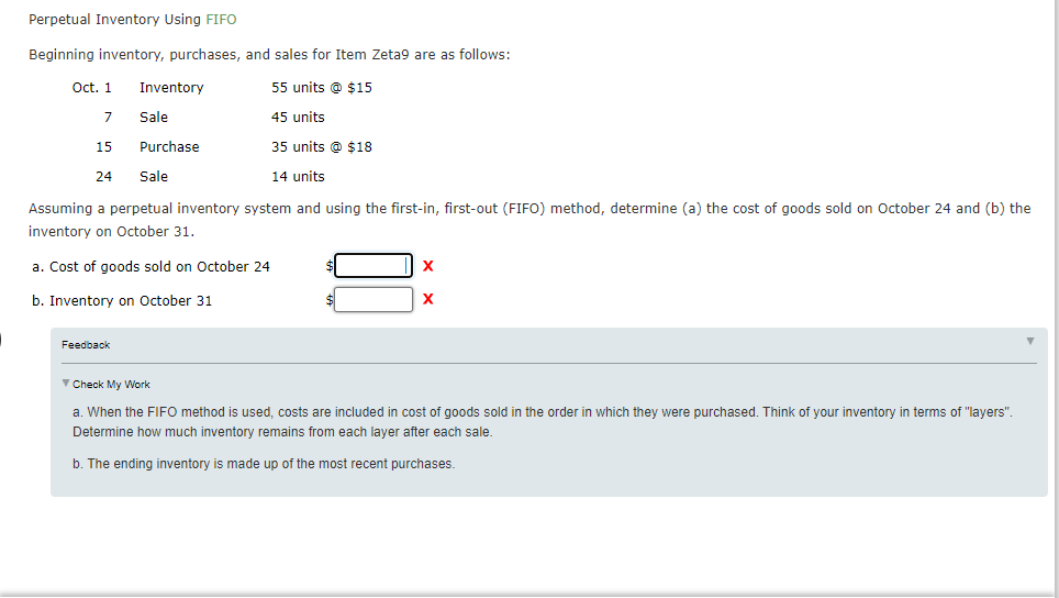 Solved Perpetual Inventory Using FIFO Beginning inventory, | Chegg.com