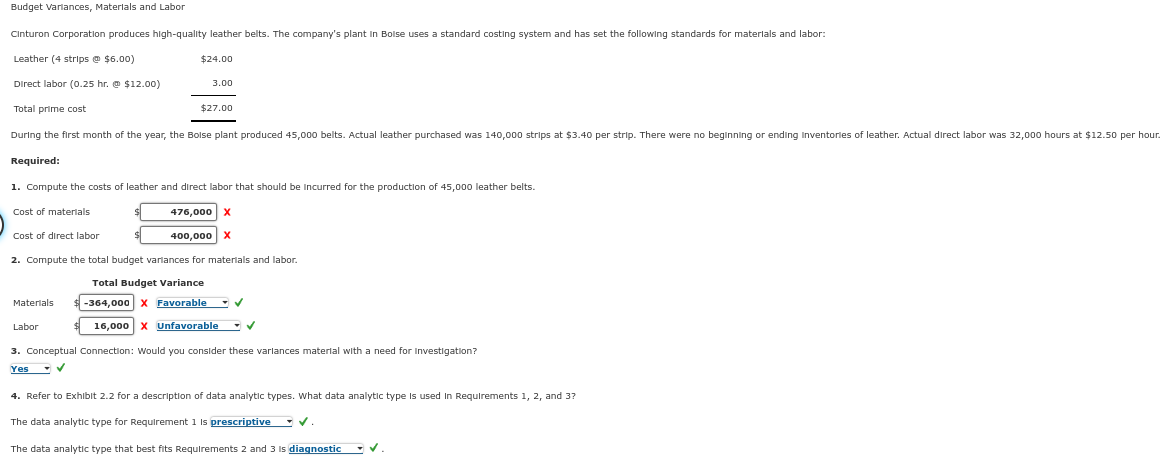 Solved Budget Variances, MaterlaIls and | Chegg.com