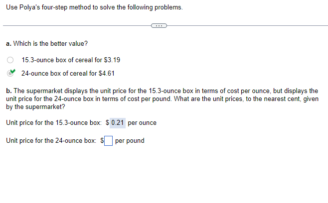 Solved Use Polya's four-step method to solve the following | Chegg.com