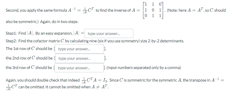 Solved Finding the inverse of an invertible matrix is | Chegg.com