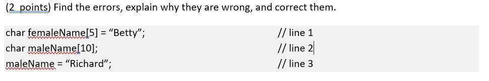 Solved (2 points) Find the errors, explain why they are | Chegg.com