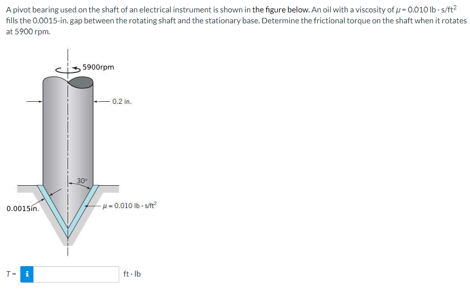 Solved A pivot bearing used on the shaft of an electrical | Chegg.com