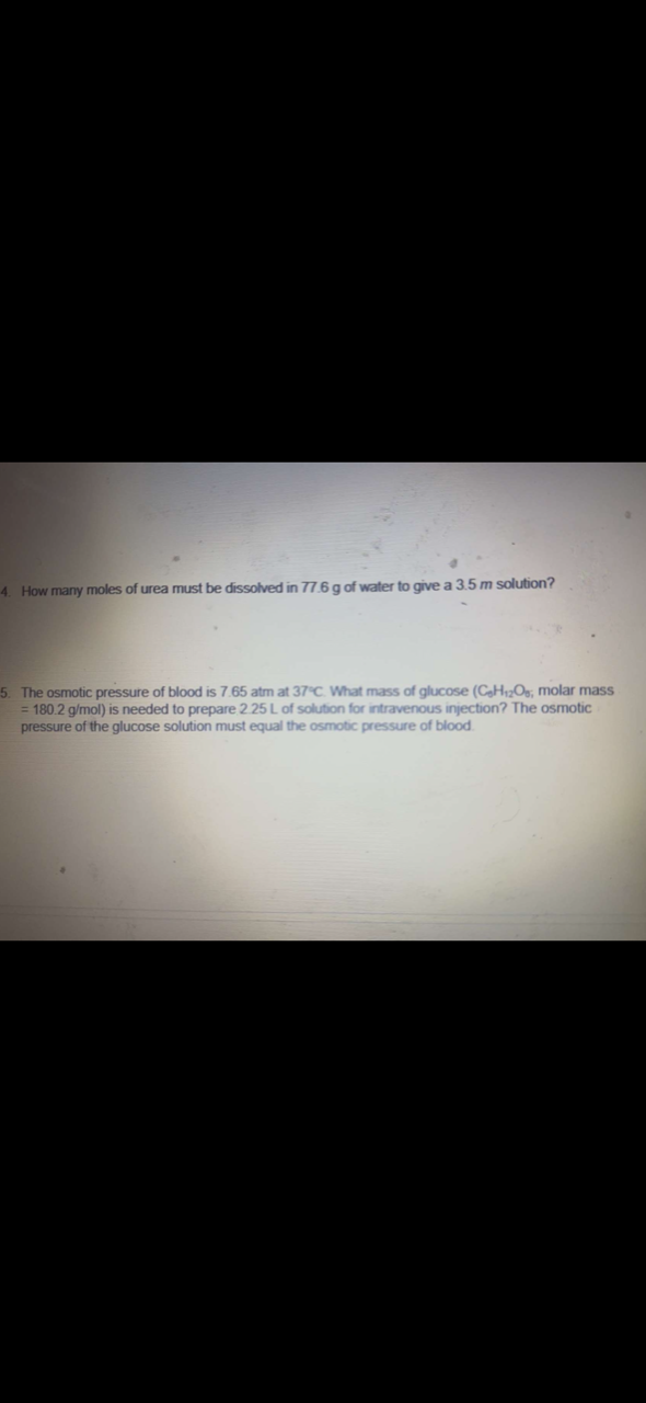 Solved 4. How many moles of urea must be dissolved in 77.6 g | Chegg.com Solved 4. How many moles of urea must be dissolved in 77.6 g | Chegg.com
