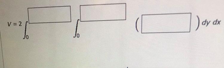 Solved Set up a double integral to find the volume of the | Chegg.com