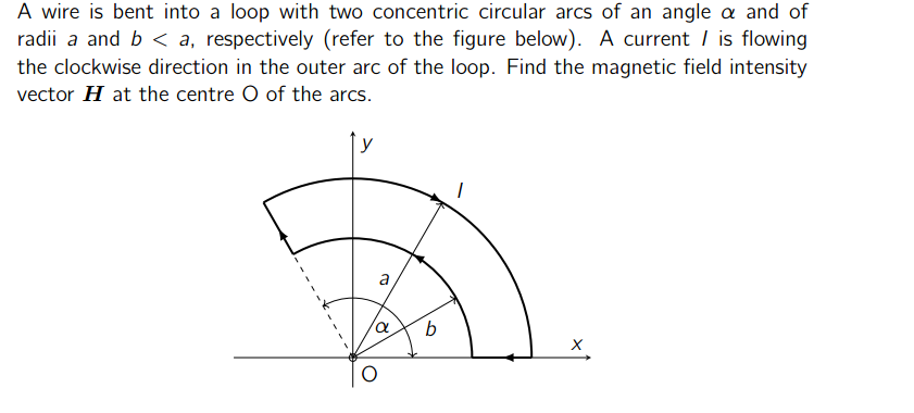Solved A wire is bent into a loop with two concentric | Chegg.com