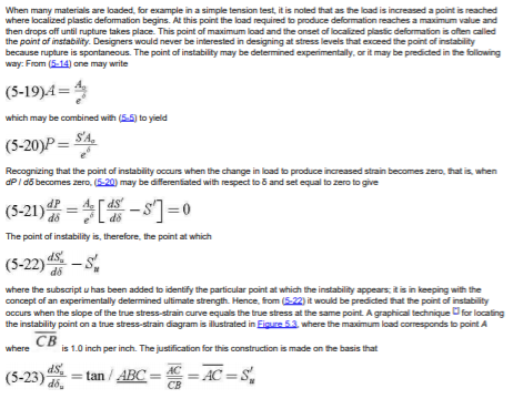 Solved For a simple tension test of a power law hardening | Chegg.com