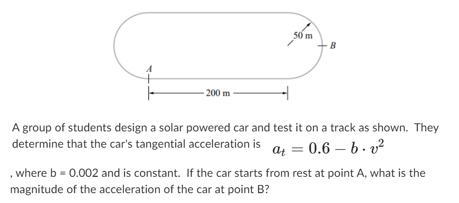 Solved A group of students design a solar powered car and | Chegg.com