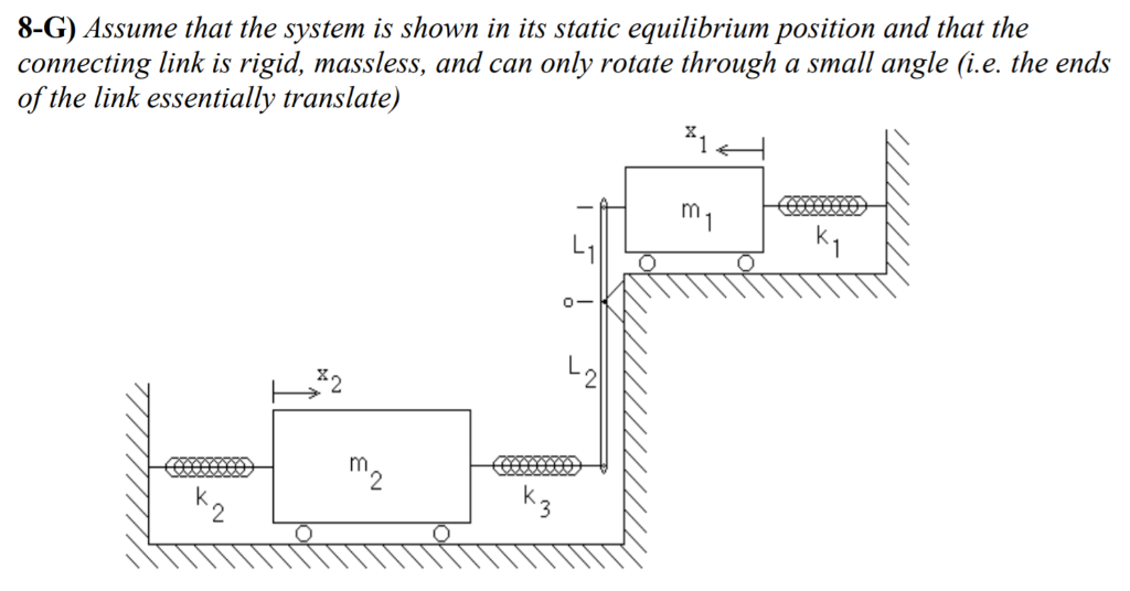 8-G) Assume that the system is shown in its static | Chegg.com