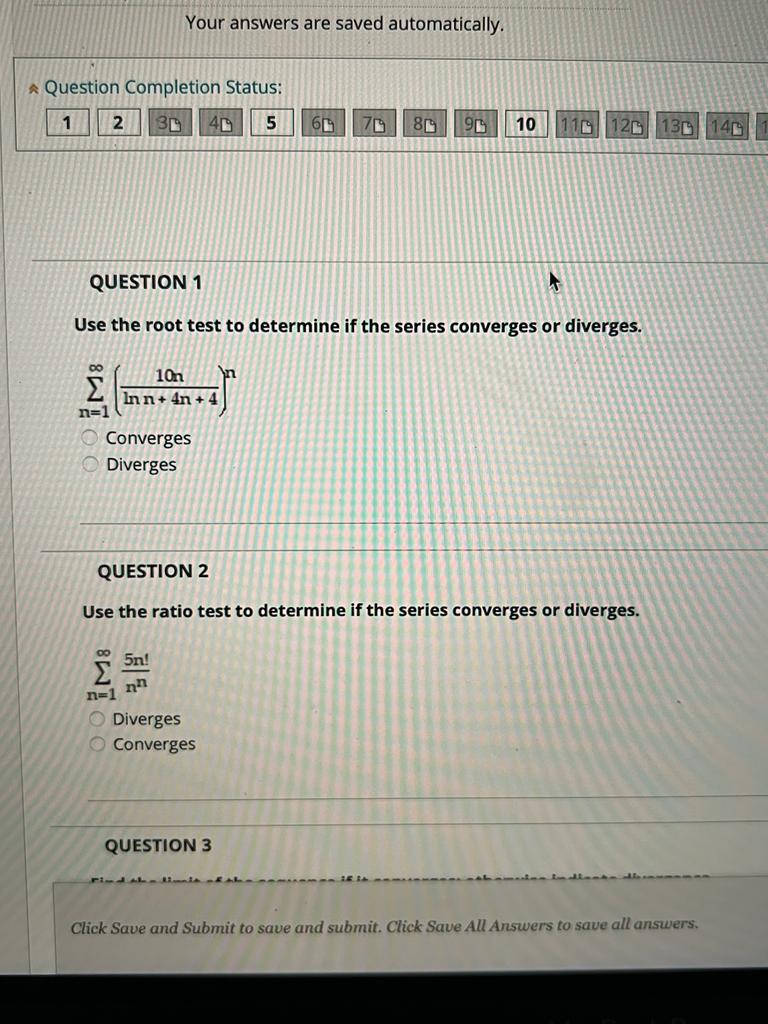 Solved Your answers are saved automatically. QUESTION 1 Use | Chegg.com