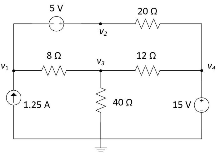 Solved Find the node voltages using the knot analysis | Chegg.com