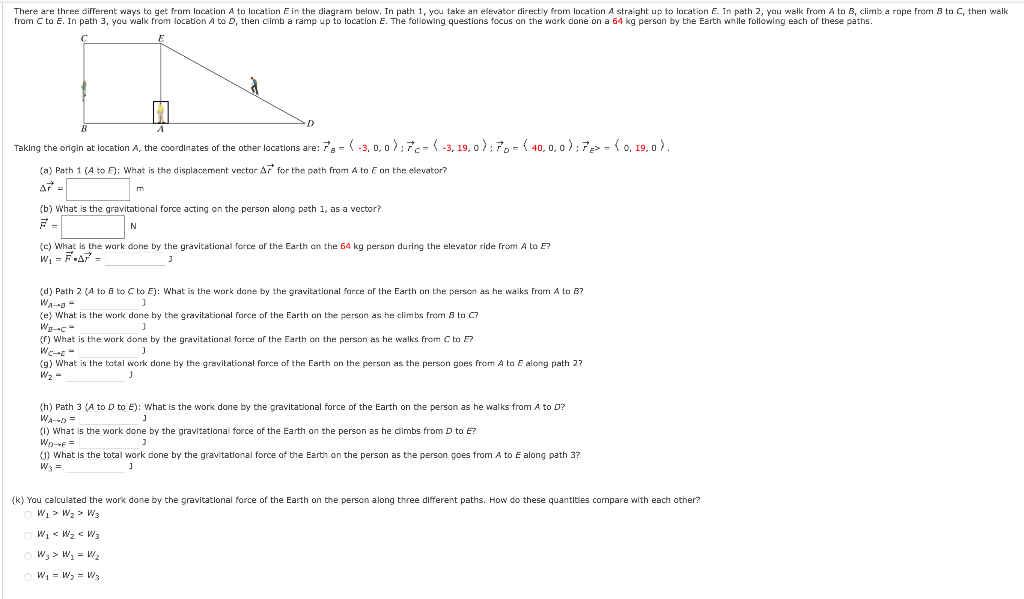 Solved There are three different ways to get from location A | Chegg.com