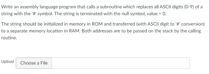 Solved Write an assembly language program that calls a | Chegg.com