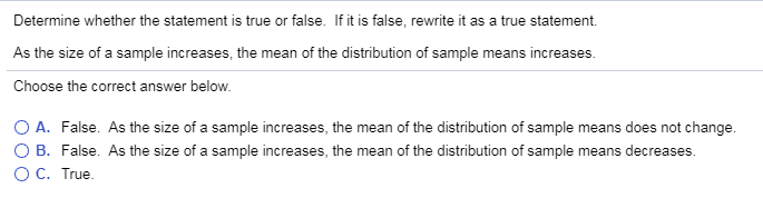 Solved Determine whether the statement is true or false. If | Chegg.com