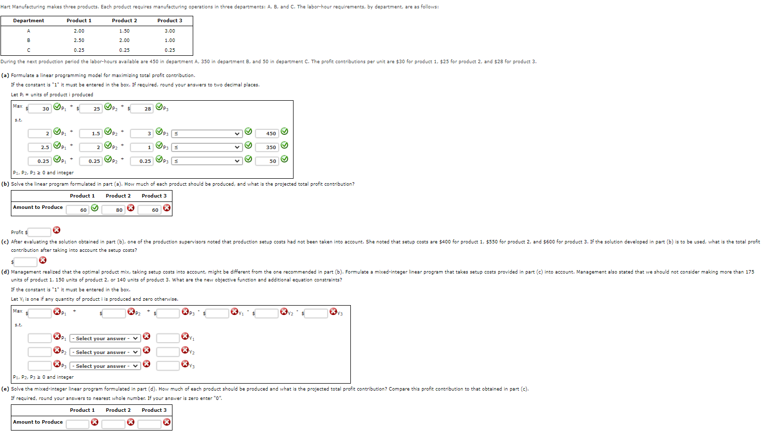 Solved (a) Formulate a linear programming model for | Chegg.com