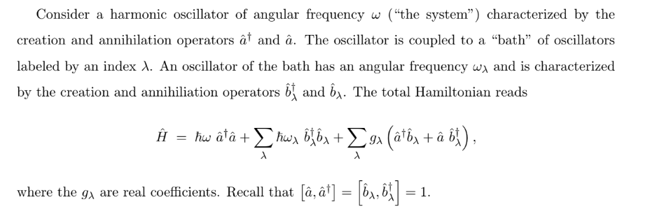 Solved Consider a harmonic oscillator of angular frequency ω | Chegg.com