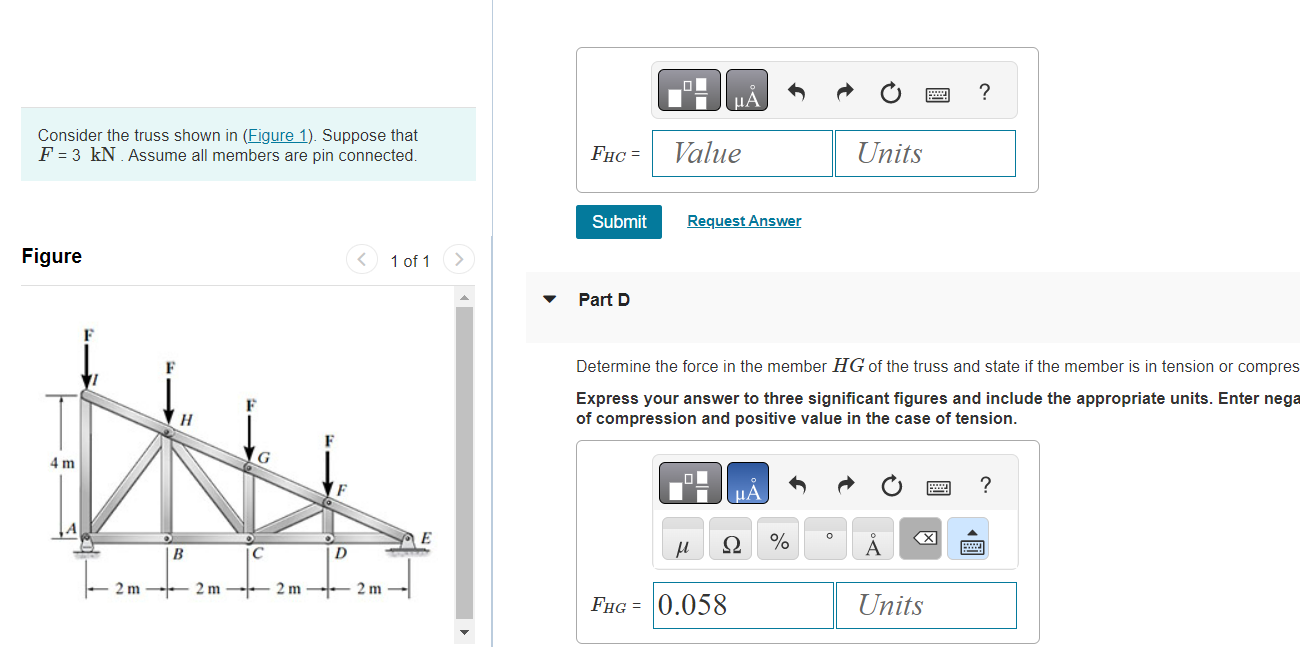 Solved Consider the truss shown in (Figure 1). Suppose that | Chegg.com