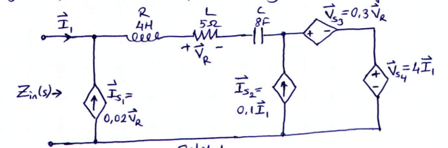 Solved The input impedance of the circuit shown in the | Chegg.com
