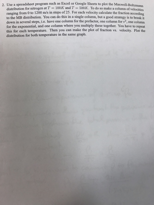 Solved Use a spreadsheet program such as Excel or Google | Chegg.com