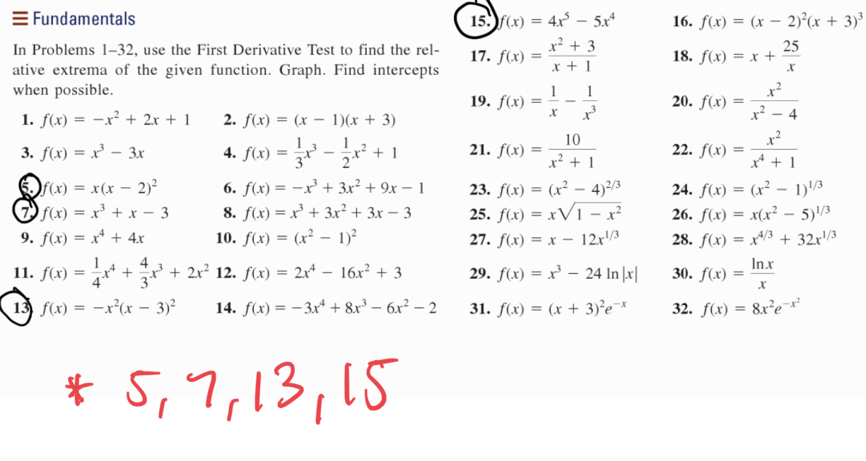 Solved ≡ Fundamentals In Problems 1-32, use the First | Chegg.com