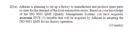 Solved 25(a) Adhiran is planning to set up a factory to | Chegg.com