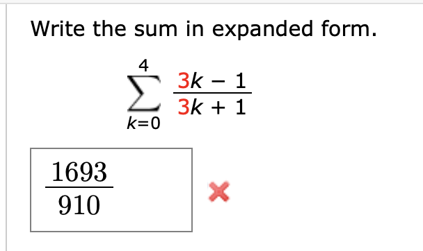 Solved Write The Sum In Expanded Form N 3 Σ J N Write The