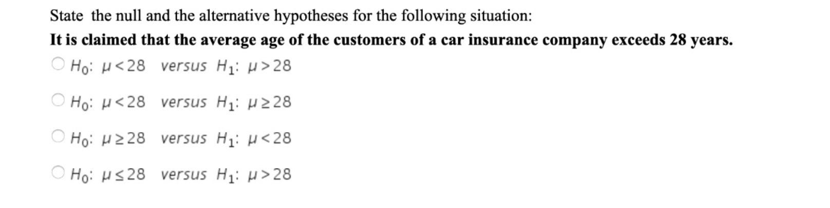 Solved State The Null And The Alternative Hypotheses For