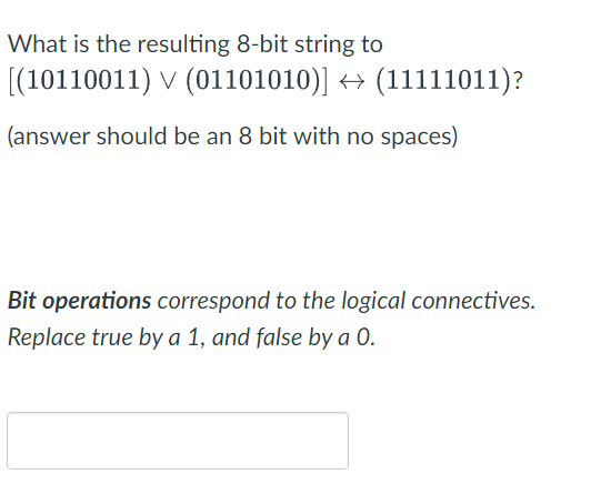 Solved What is the resulting 8-bit string to [(10110011) | Chegg.com