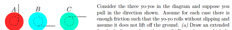 Solved Consider the three yo-yos in the diagram and suppose | Chegg.com