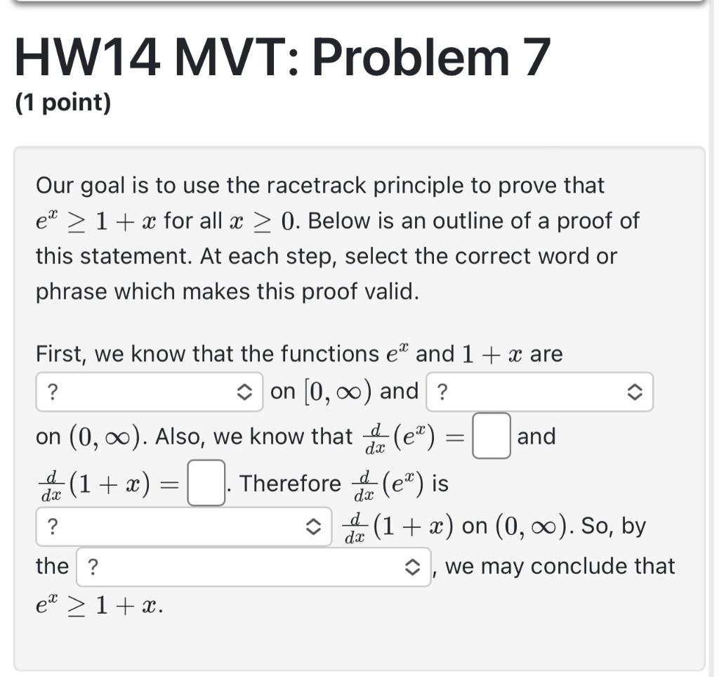 Solved Our goal is to use the racetrack principle to prove | Chegg.com