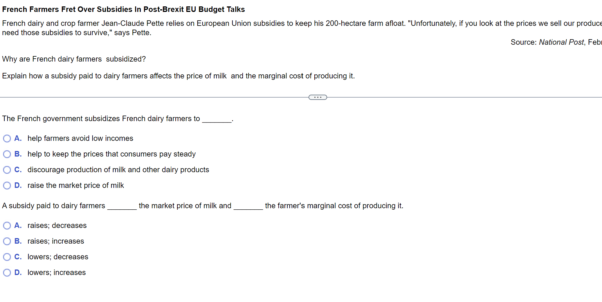 Solved Show me the steps to solve Explain how a subsidy | Chegg.com