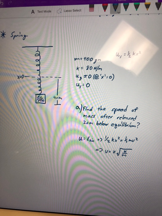 Solved ? A Text Mode Lasso Select Spring X20- 4cm oFind the | Chegg.com