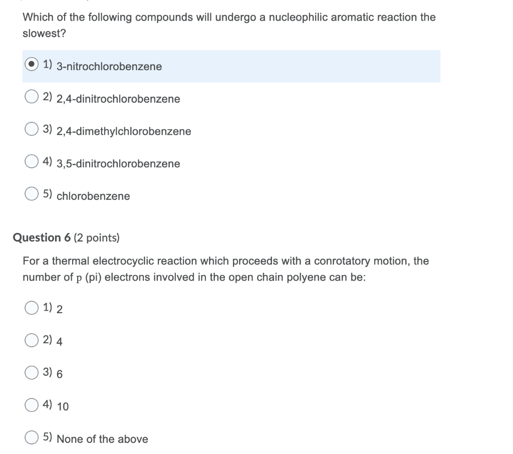Solved Which of the following compounds will undergo a | Chegg.com