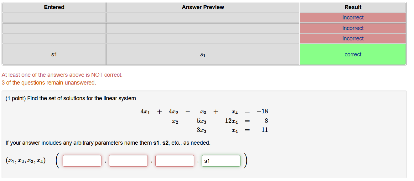 Solved Entered Answer Preview Result incorrect incorrect | Chegg.com