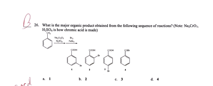 Why is the Bromine in the ortho position when the | Chegg.com