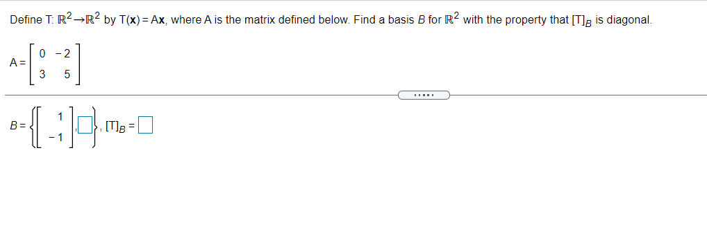 Solved Define T: R2-R2 by T(x) = Ax, where A is the matrix | Chegg.com
