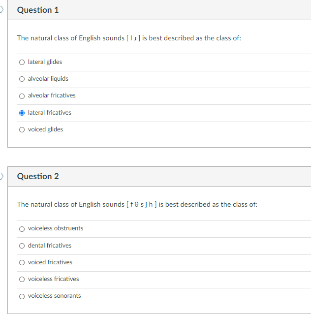 > Question 1 The natural class of English sounds [11] | Chegg.com