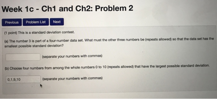 Solved Week 1c-Ch1 and Ch2: Problem 2 Previous Problem List | Chegg.com
