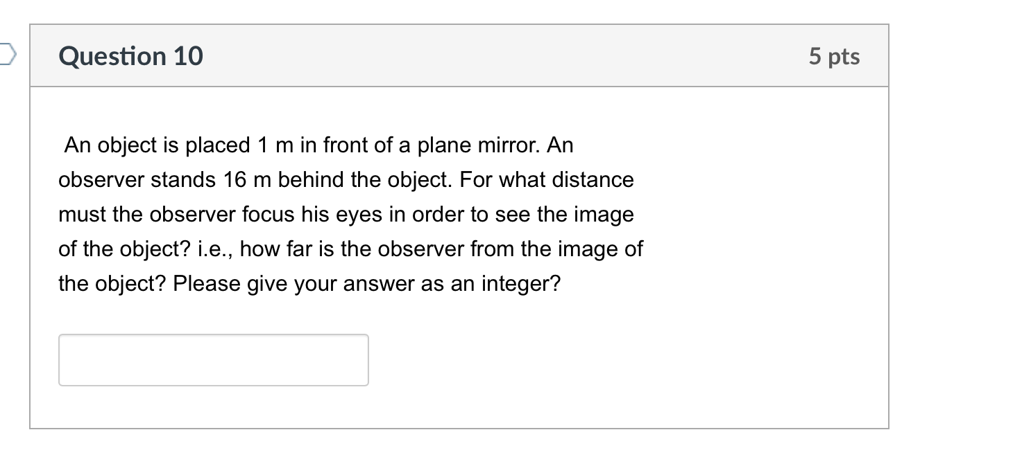 Solved An object is placed 1 m in front of a plane mirror. | Chegg.com