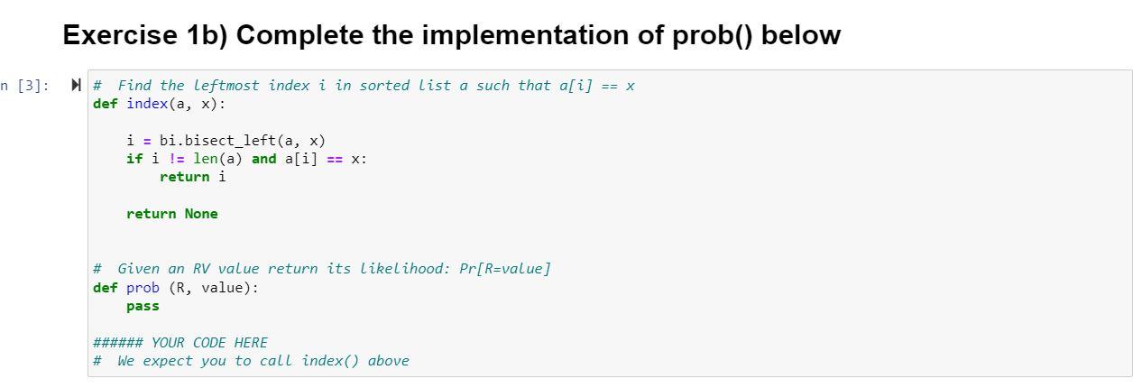 Solved Exercise 1: Data structures for discrete RVs: PDFs | Chegg.com