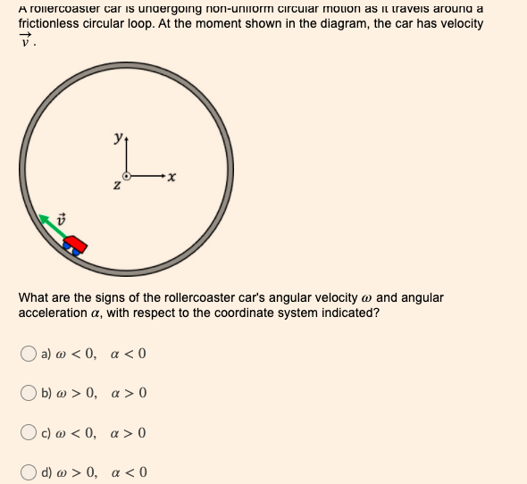 Solved A rollercoaster car is undergoing non-uniform | Chegg.com