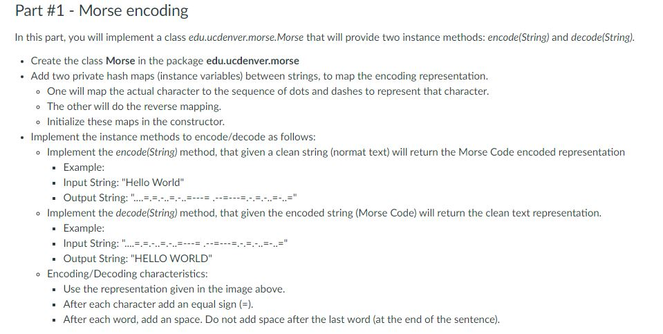 Solved International Morse Code encoding is represented in | Chegg.com