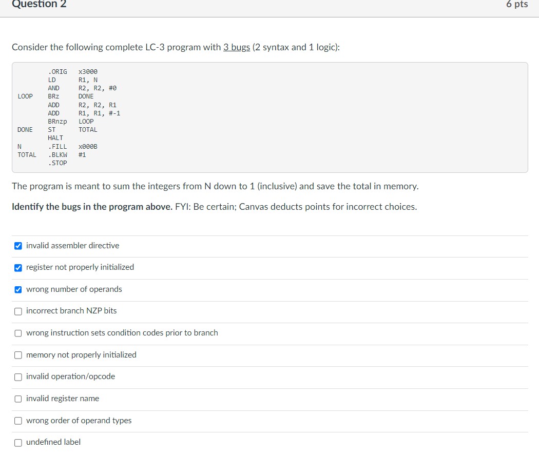 Solved Consider the following complete LC-3 program with 3 | Chegg.com
