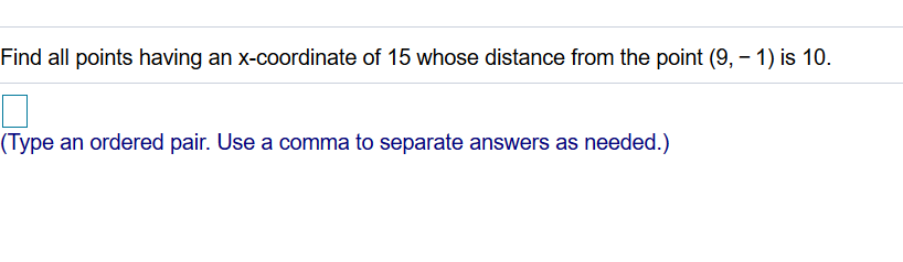Solved Find all points having an x-coordinate of 15 whose | Chegg.com