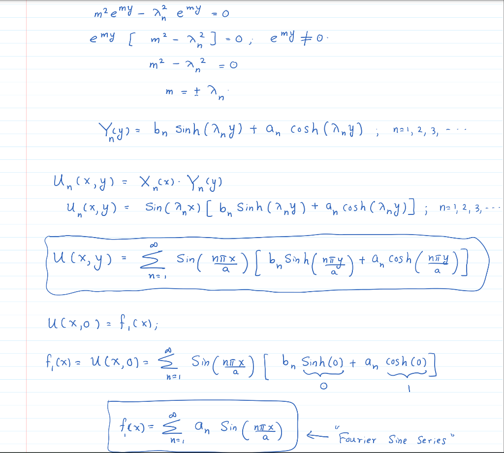 Solved A=0 or Sincha) When A=0; e Trivial solution 1 Xcx) | Chegg.com