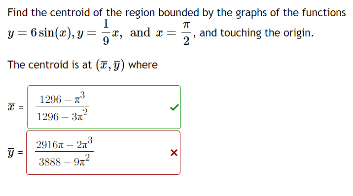 Solved Find the centroid of the region bounded by the graphs | Chegg.com