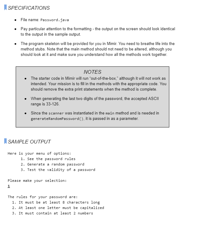 Solved PASSWORD PROGRAM BACKGROUND The notion of passwords | Chegg.com