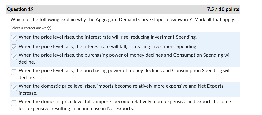 Solved Which of the following explain why the Aggregate | Chegg.com